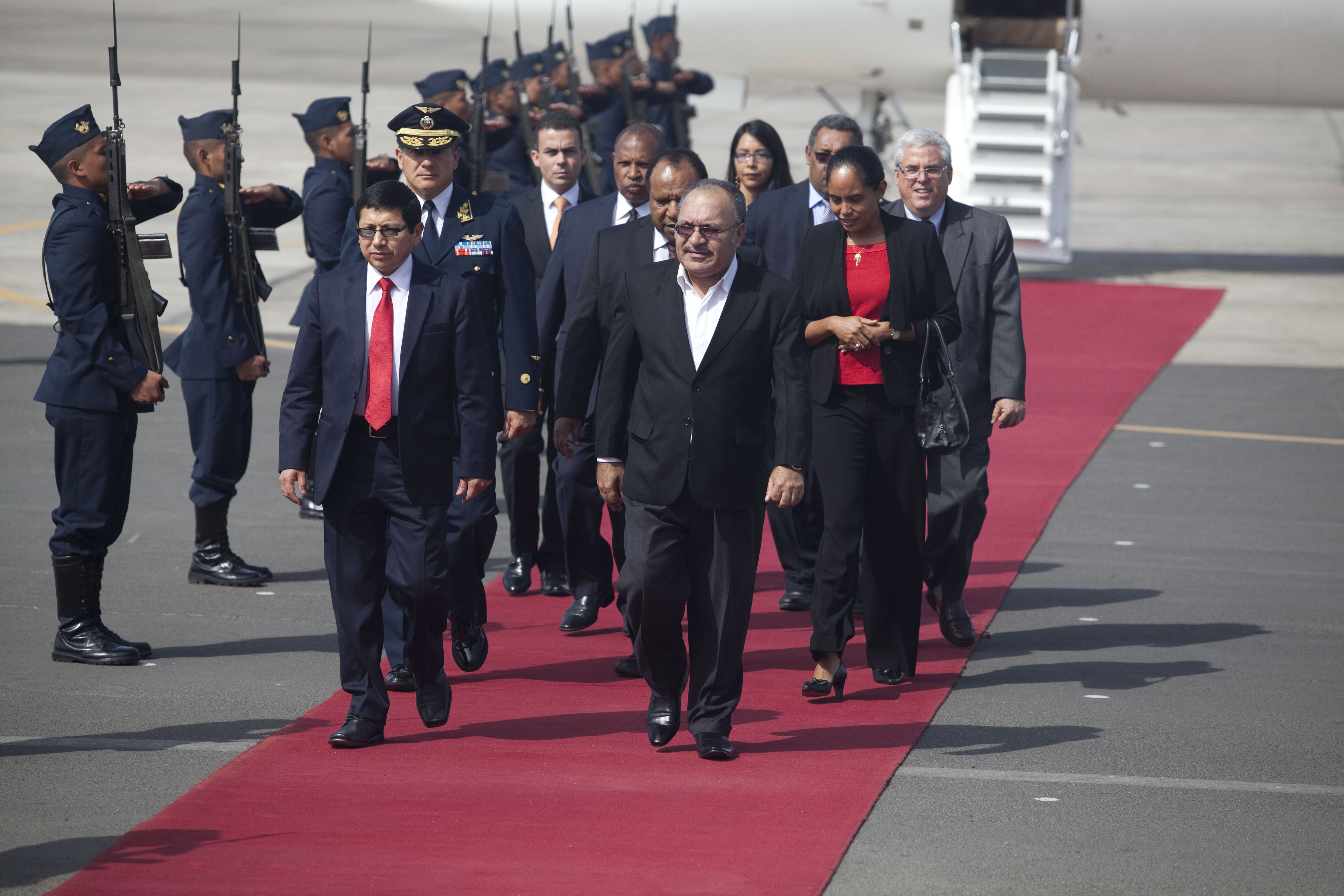 Papua New Guinea Leader´s Arrival