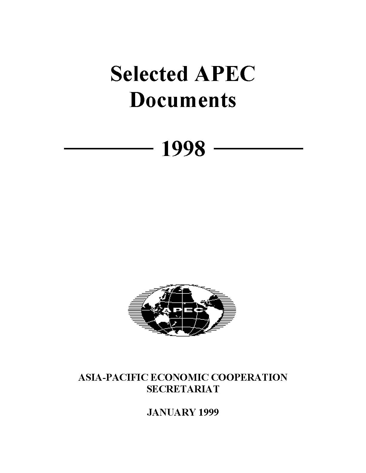 Selected APEC Documents 1998