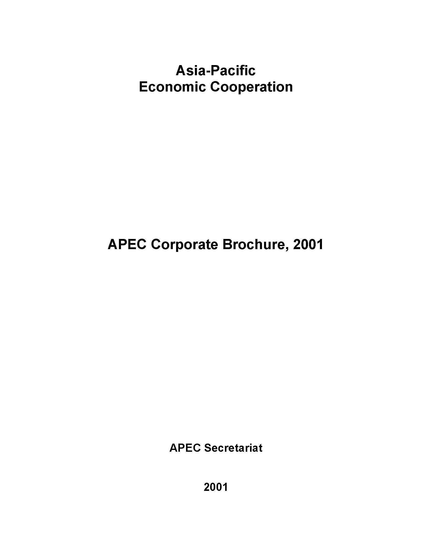 APEC Corporate Brochure 2001
