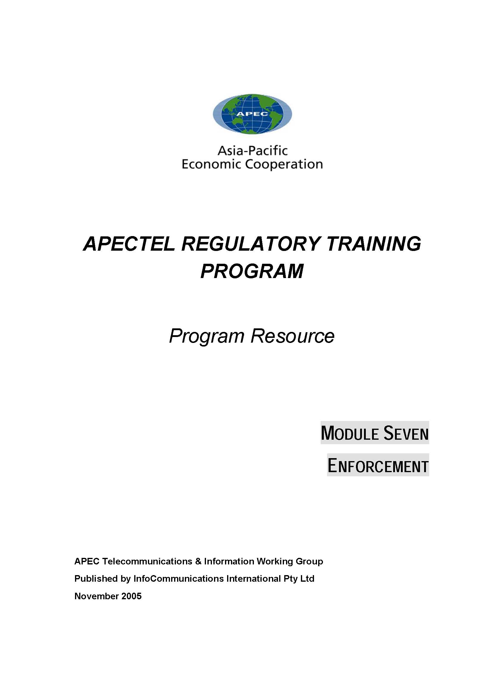 A Guide For Conformity Assessment Bodies to the APEC Telecommunications ...
