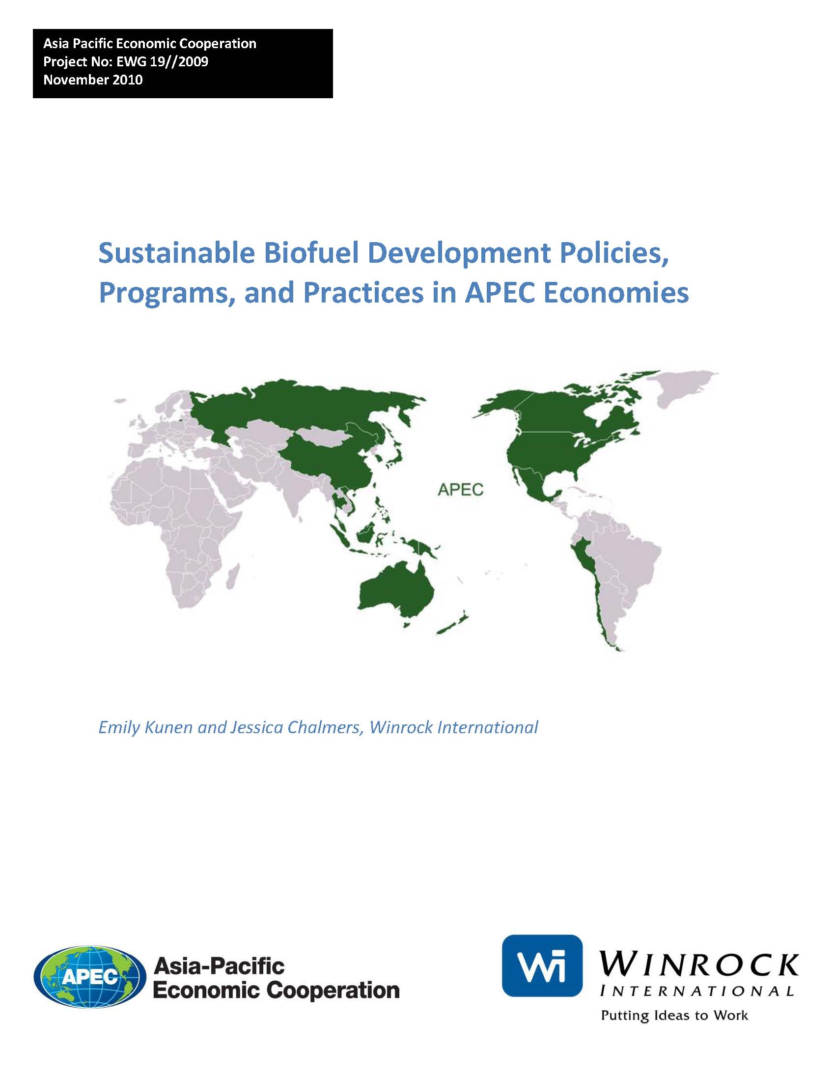 Sustainable Biofuel Development Policies Programs and Practices in APEC ...