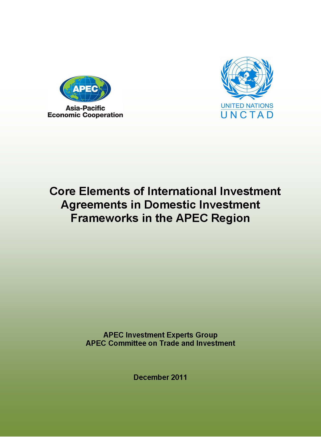 Core Elements of International Investment Agreements in Domestic ...