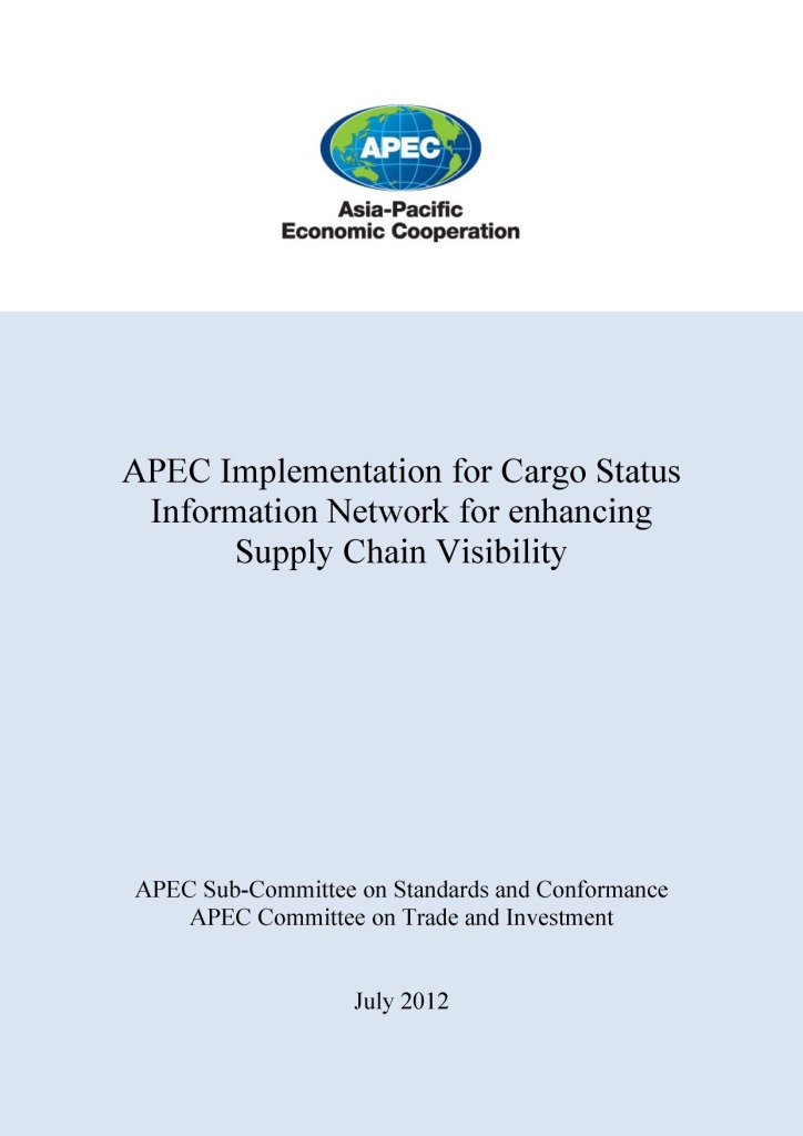 APEC Implementation for Cargo Status Information Network for enhancing ...