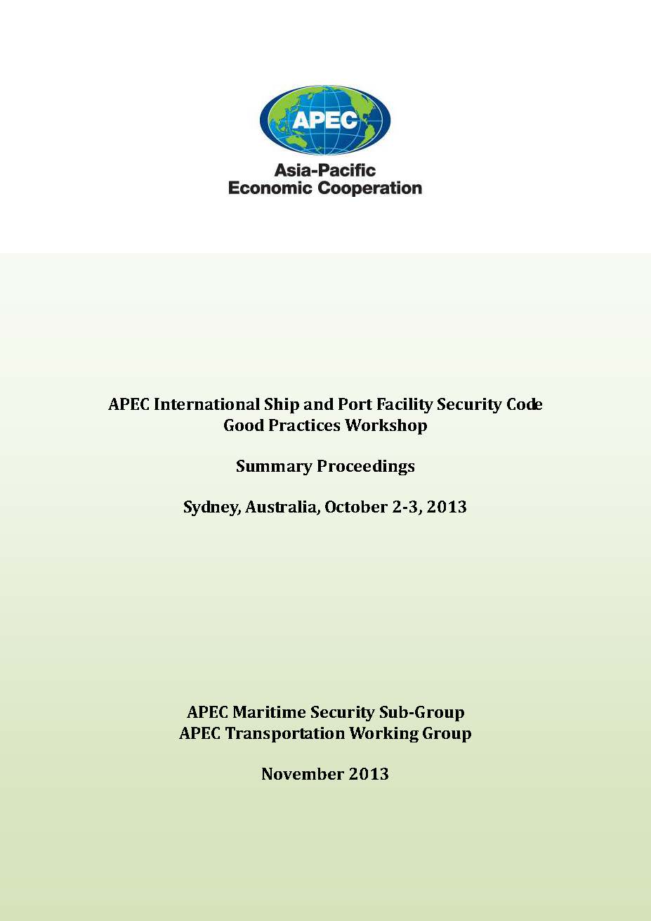 APEC International Ship and Port Facility Security Code Good Practices ...