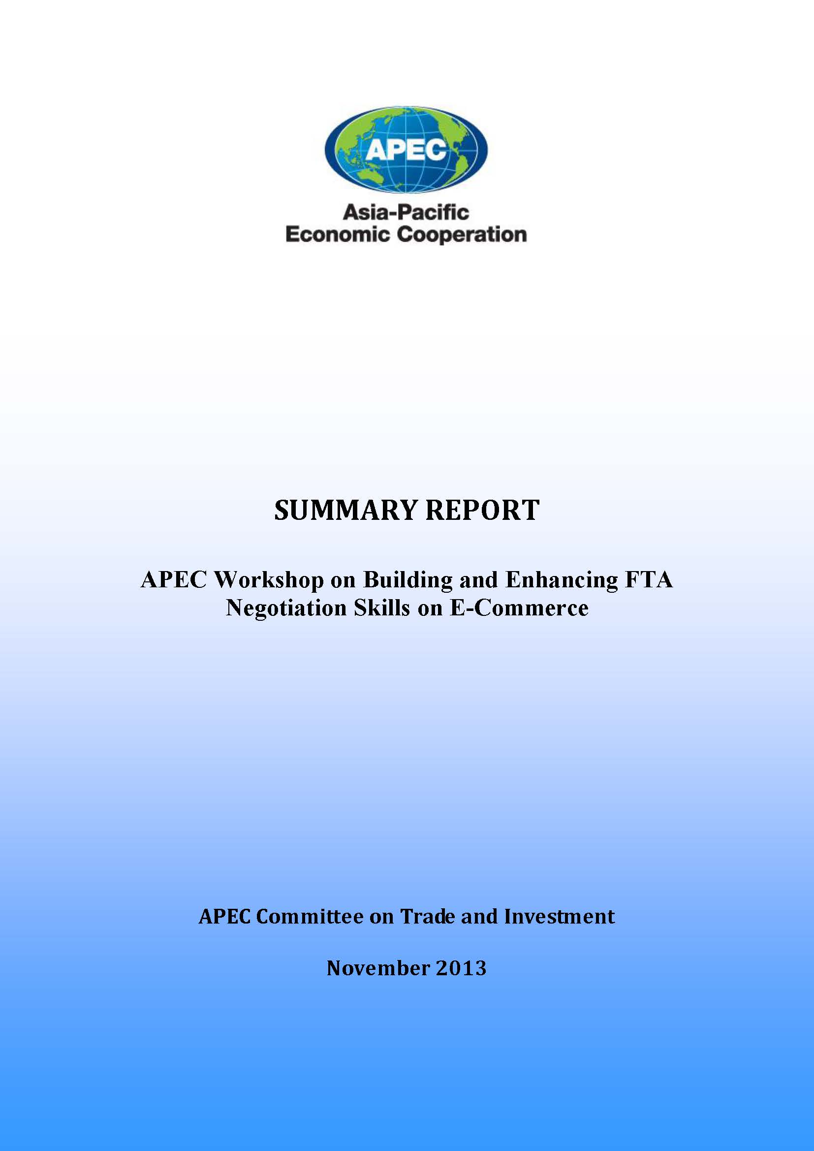 APEC Workshop on Building and Enhancing FTA Negotiation Skills on ...