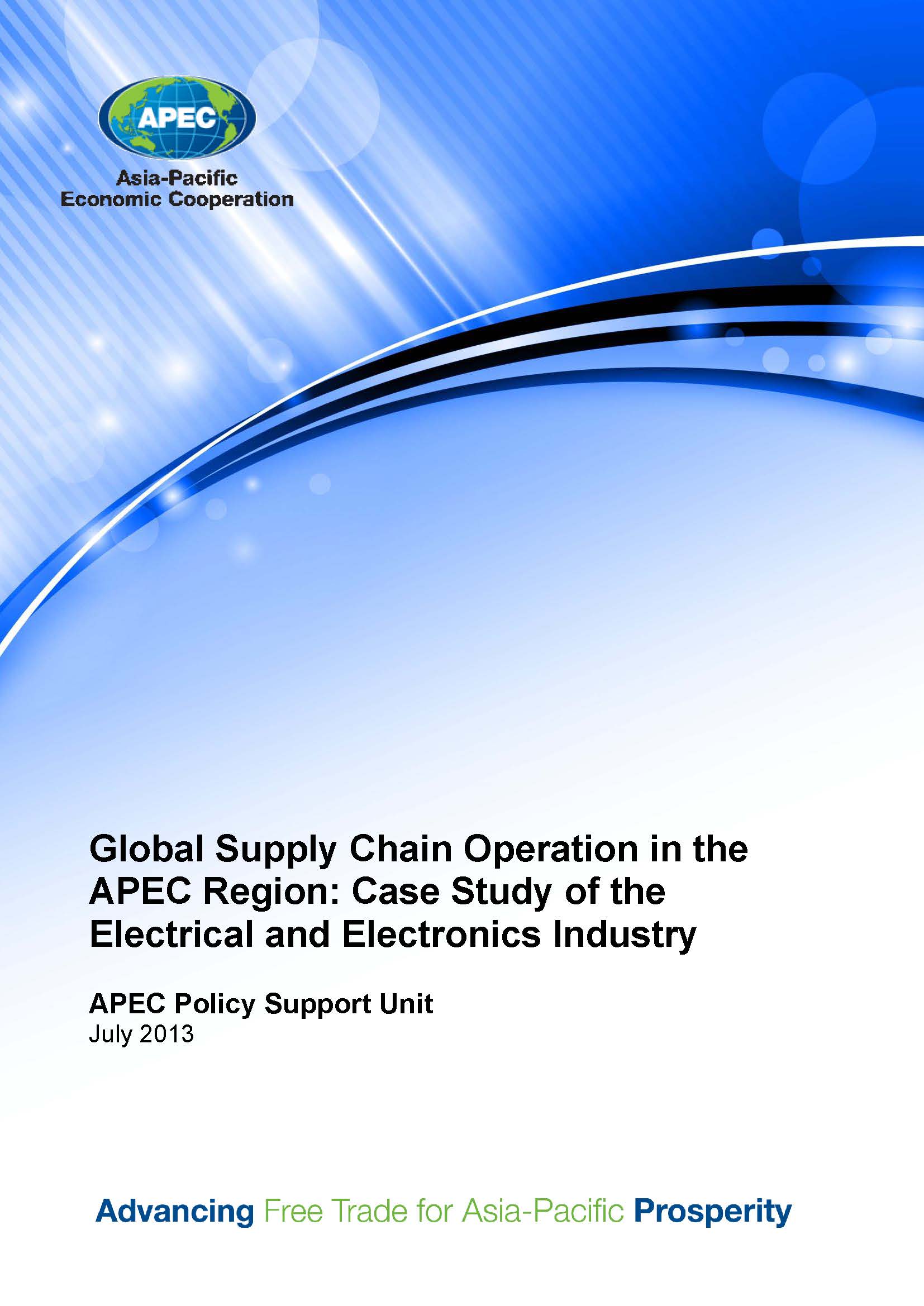 Global Supply Chain Operation in the APEC Region Case Study of the ...