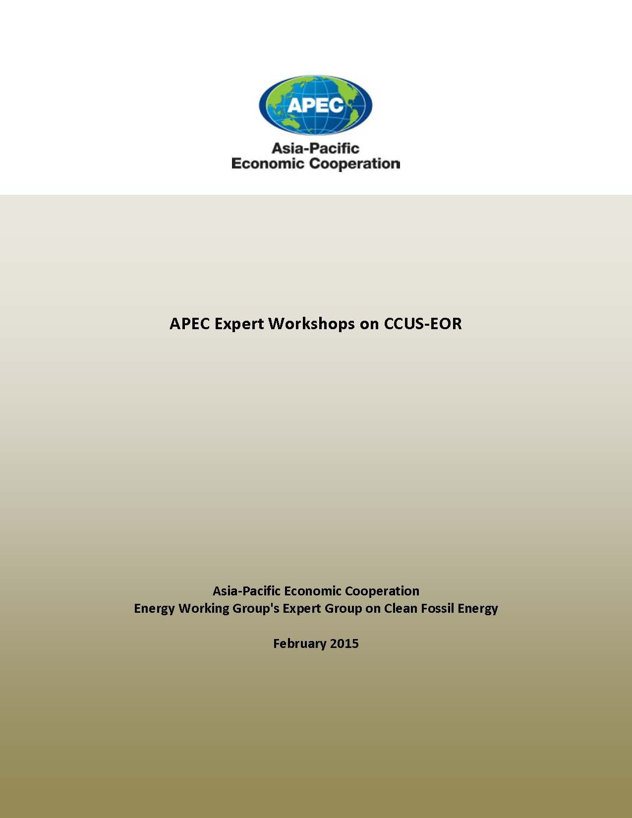 APEC Expert Workshops on CCUS-EOR Asia-Pacific