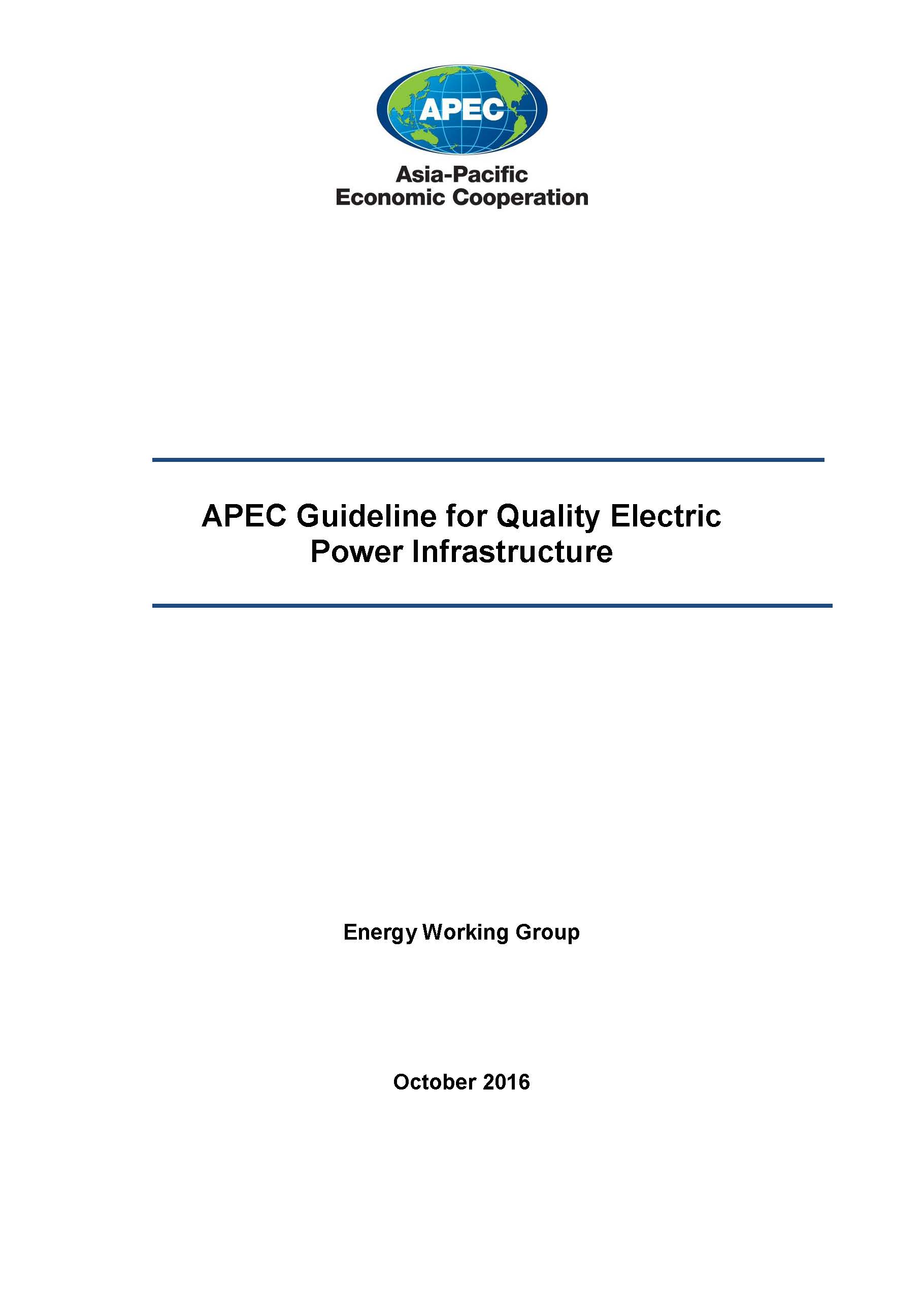 APEC Guideline for Quality Electric Power Infrastructure