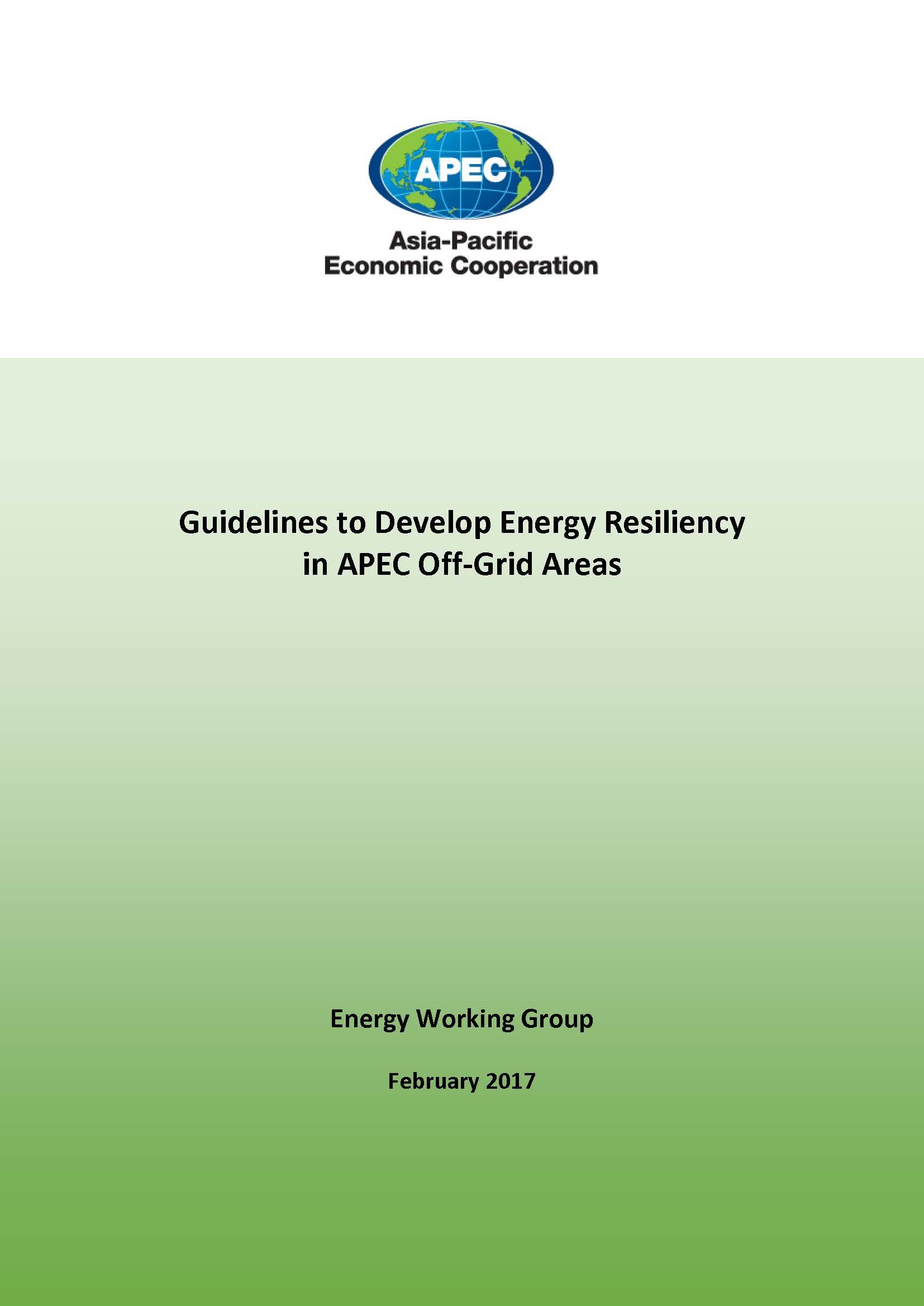Guidelines to Develop Energy Resiliency in APEC Off-Grid Areas