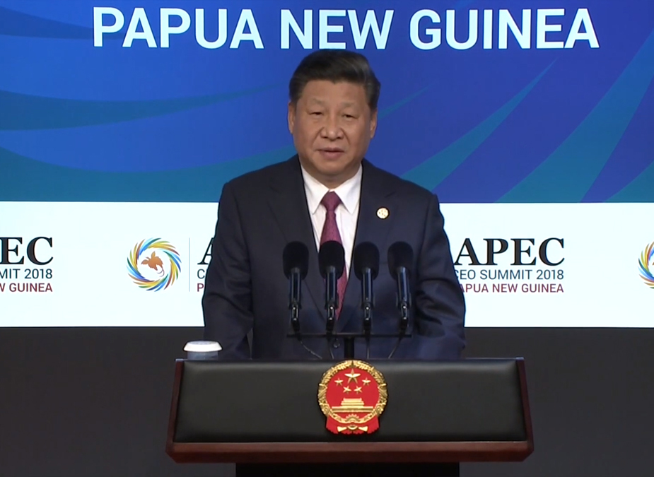 President Xi Jinping of the People's Republic of China at the APEC CEO ...